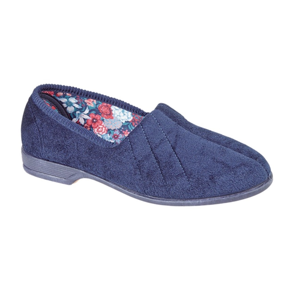 Sleepers Audrey Navy Velour Slipper – Shoes By Post
